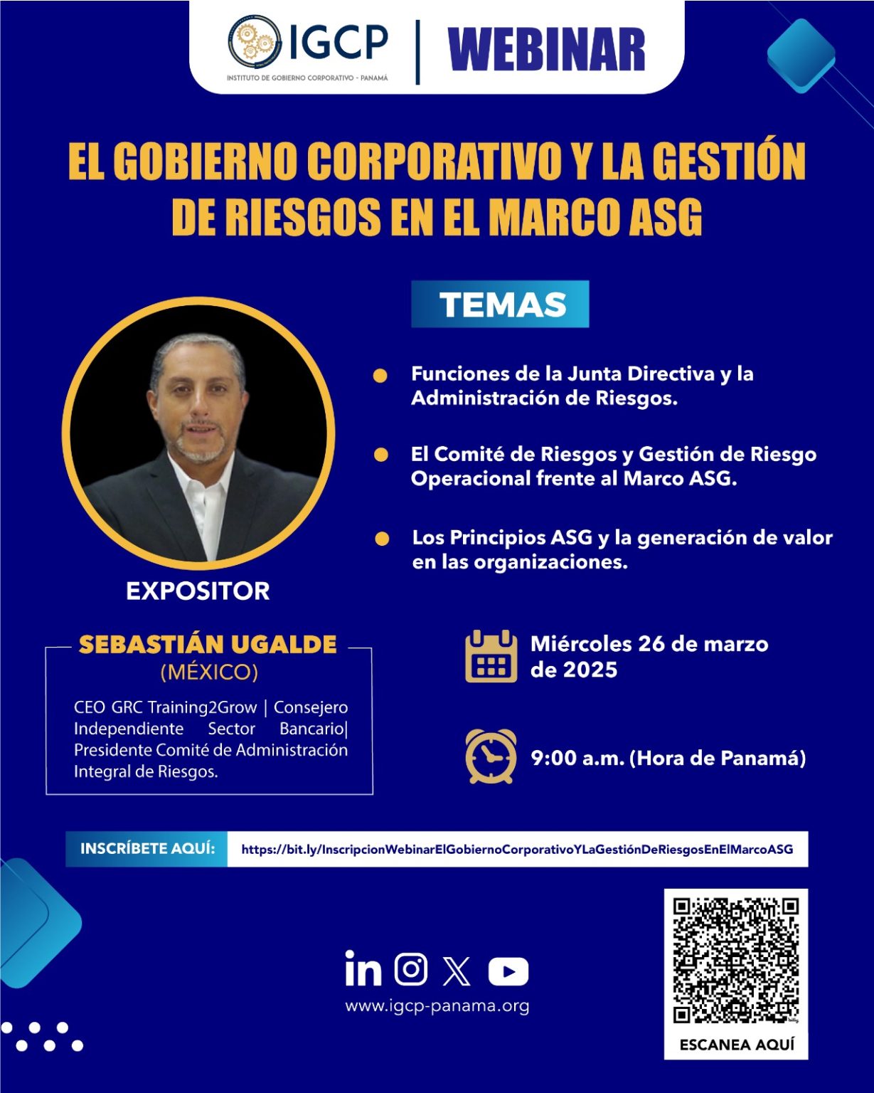 WEBINAR “EL GOBIERNO CORPORATIVO Y LA GESTIÓN DE RIESGOS EN EL MARCO ...